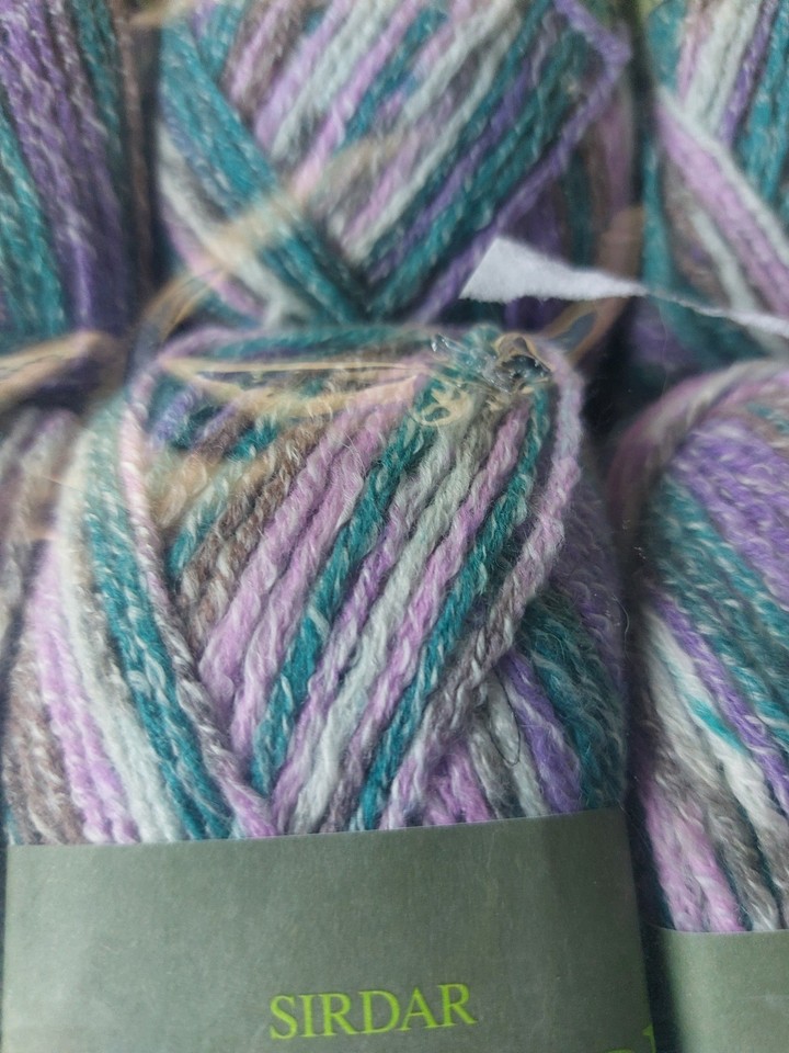SIRDAR CROFTER FAIR ISLE EFFECT YARN 10 x 50 gram BALLS "WINDRUSH" SEE ...