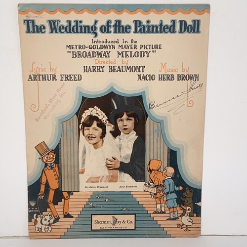 Vintage 1929 The Wedding of the Painted Doll Sheet Music Geraldine&Anne ...
