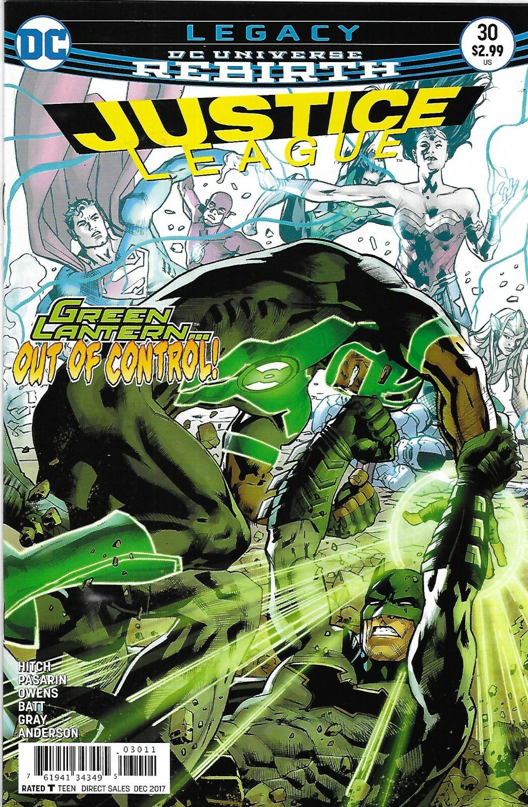 Justice League Comic 30 Cover A Bryan Hitch First Print 2017 Fernando ...