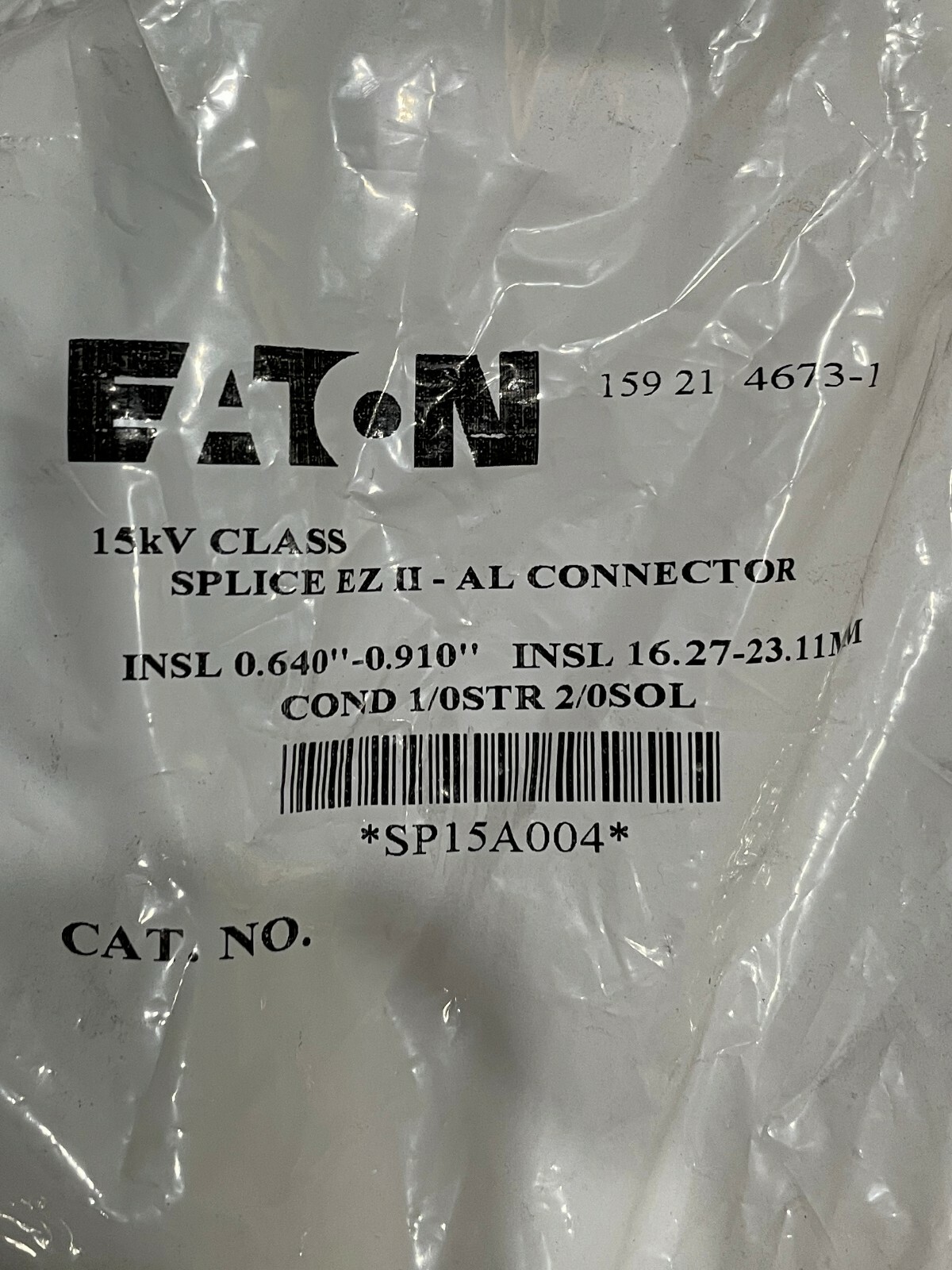Eaton Cooper Power 25KV Class SPLICE EZ II SP25B004CE for sale online ...