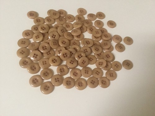 96 tan 4 hole flat buttons, 3/4" | eBay