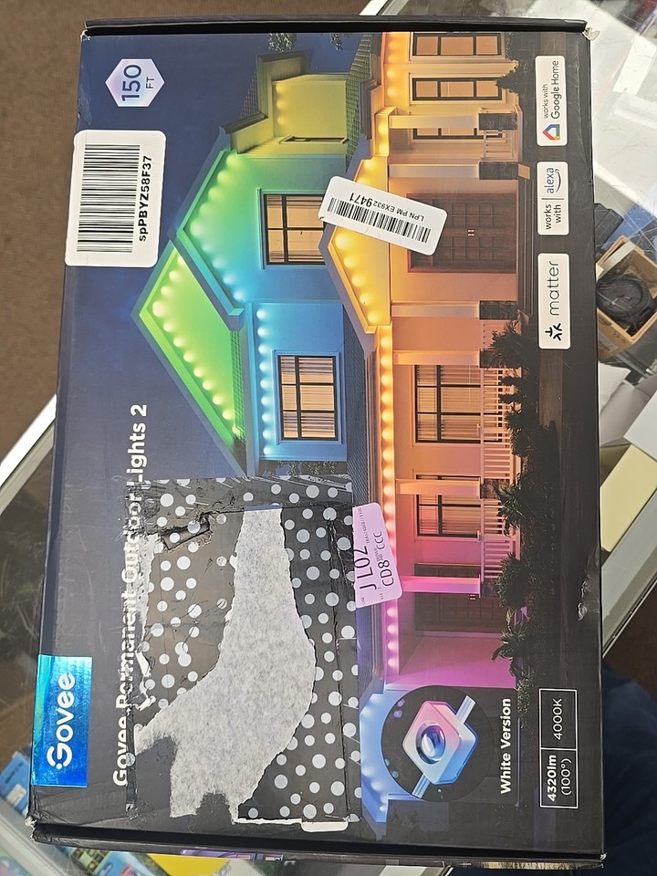 Govee Permanent Outdoor Lights 2, 150ft RGBIC Outdoor Lights with 108 LED Lights | eBay