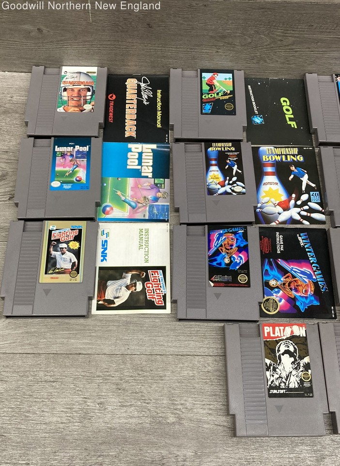 Lot of 15 Nintendo NES Video Game Carts Mario 3 Tetris Platoon Ultima ...