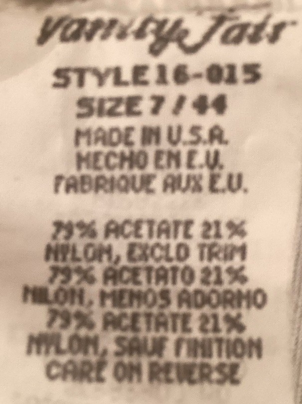 vanity fair white long leg panty briefs size 7 hi rise Acetate Nylon BL ...