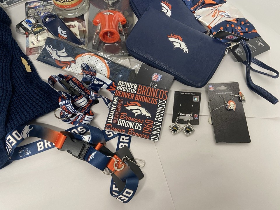 Denver Broncos Grab Bag of Memorabilia 20+ items Great gift for a ...