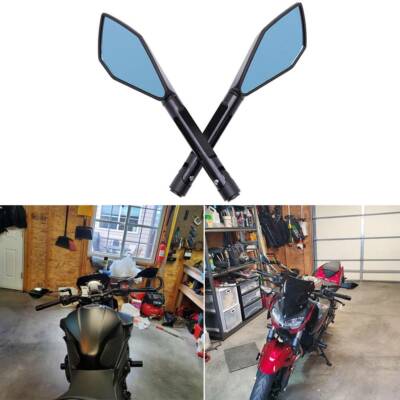Motorcycle Rear View Side Mirrors 10 8mm For Kawasaki Z1000 Z900 Z750 ...