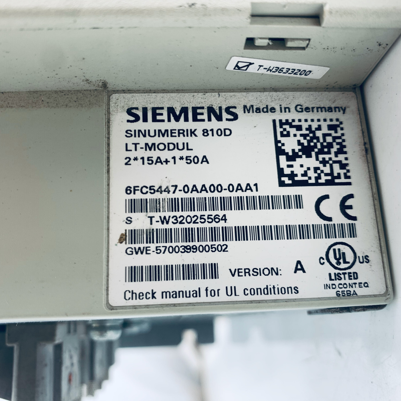 SIEMENS 6FC5447-0AA00-0AA1 SINUMERIK 810D CCU-BOX ELECTRONIC CONTROL ...