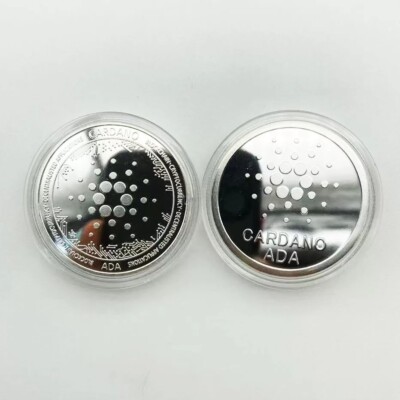 (3 Coins)Cardano (ADA)Physical Crypto Coins Collectable Silver Color ...