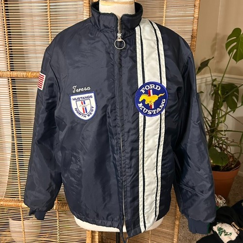 Vintage Ford mustang Northwest lined racing jacket embroidered patch ...