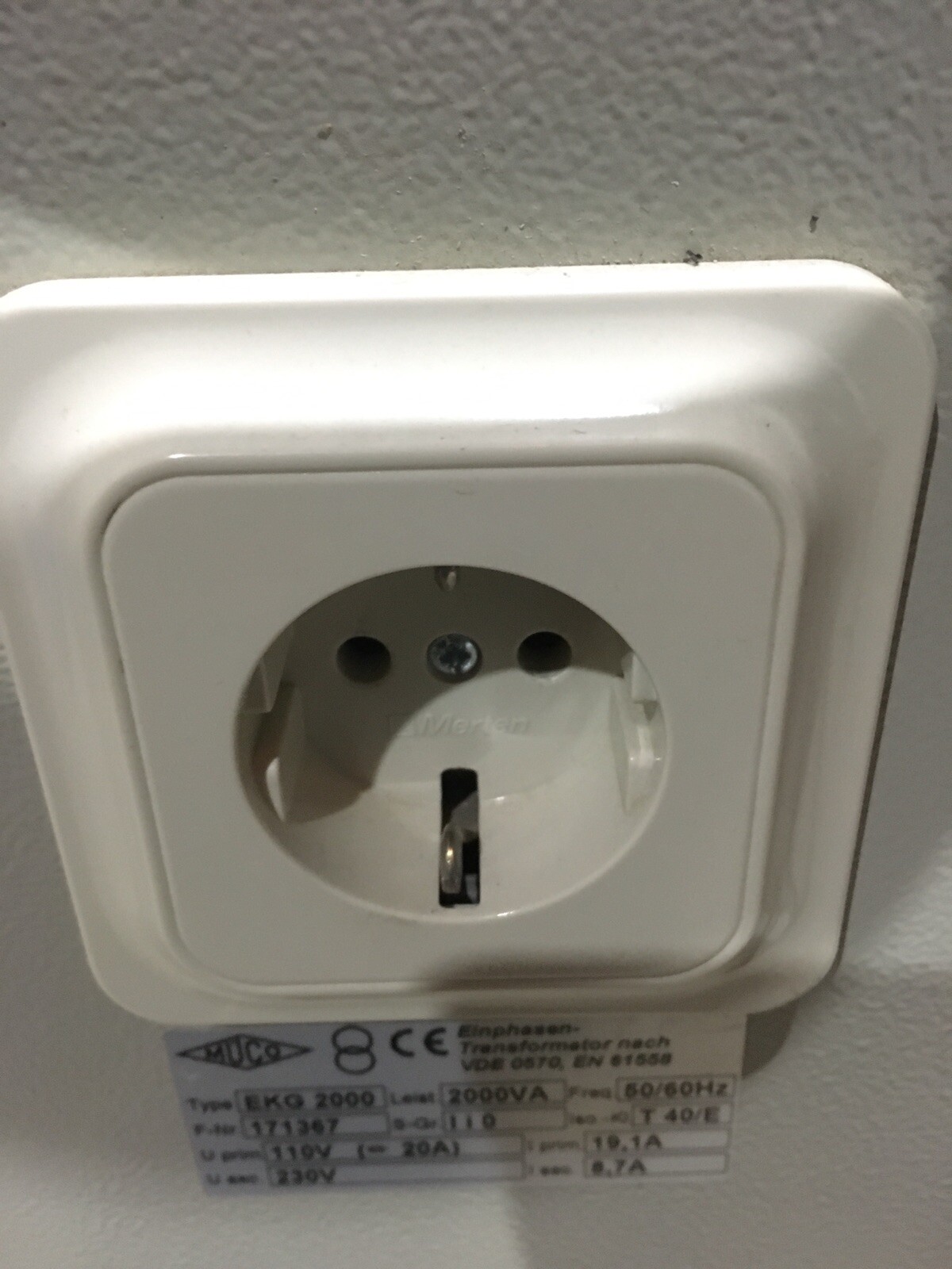 Block B 0309063, IP 20, VDE 0570 / EN 61558, Transformer 110v 230v ...