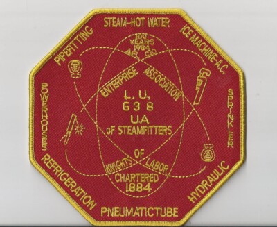Retro 1984 100yrs Anniversary STEAMFITTERS NEW YORK LOCAL 638 UNION 5 ...