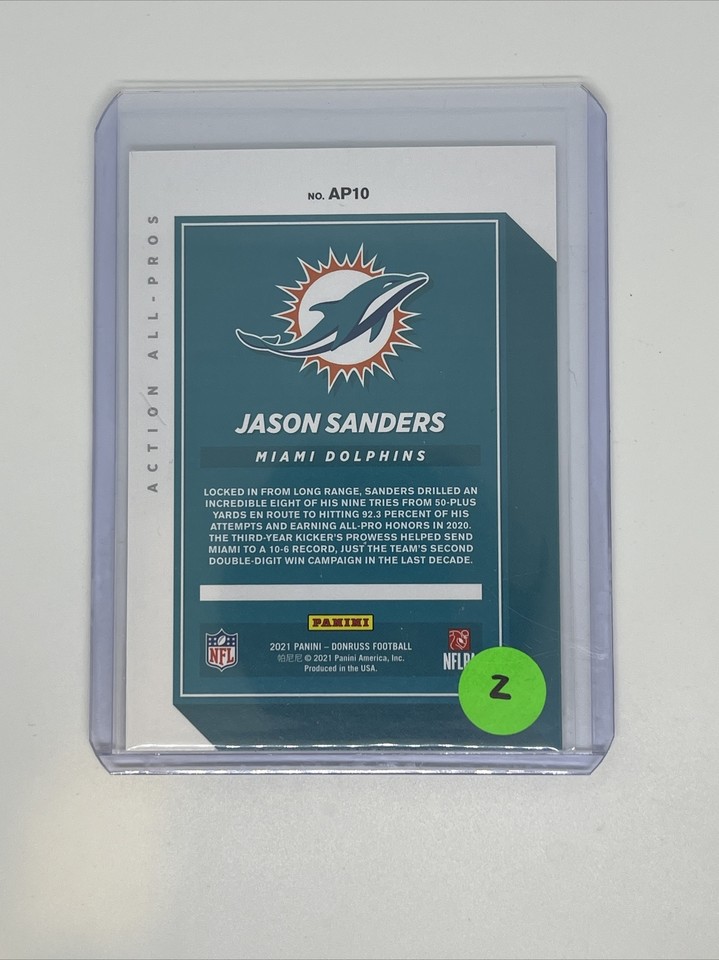 2021 Donruss Football Jason Sanders Action All-Pros Insert #AP10 | eBay