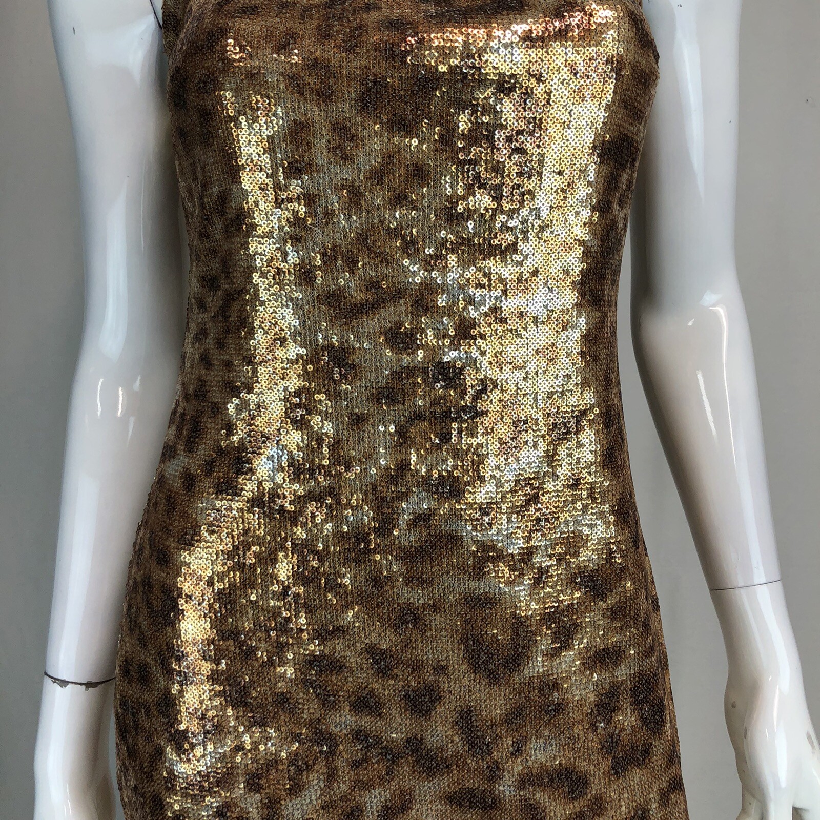 Cache Women's 4 Metallic Gold Sequin Cheetah Leopard … - Gem