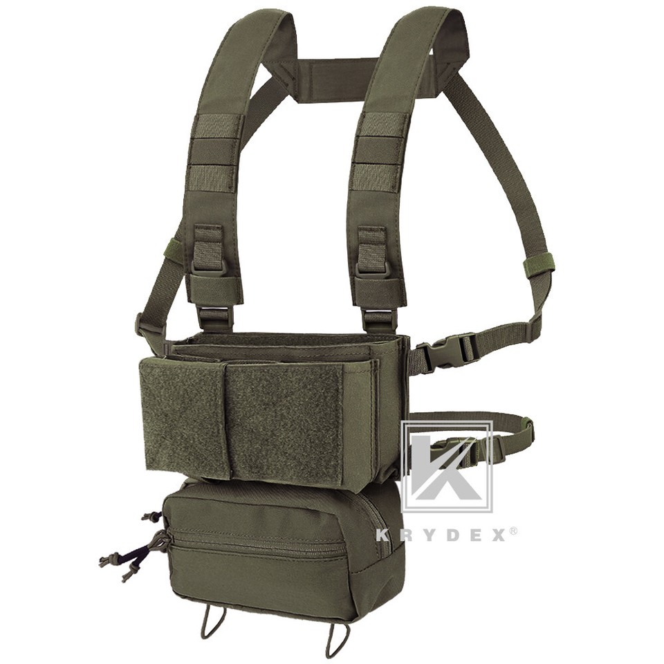 KRYDEX Low Vis Slick Plate Carrier Chest Rig 2 in 1 Tactical Placard ...