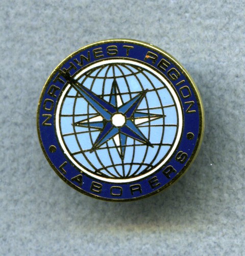 Laborers Union Northwest Region ¾" pin enamel on metal | eBay