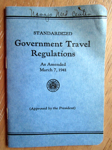 1941 Government Travel Regulations Booklet - E5H | eBay