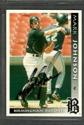 1998 Grandstand Birmingham Barons #31 Mark Johnson Card Signed ...