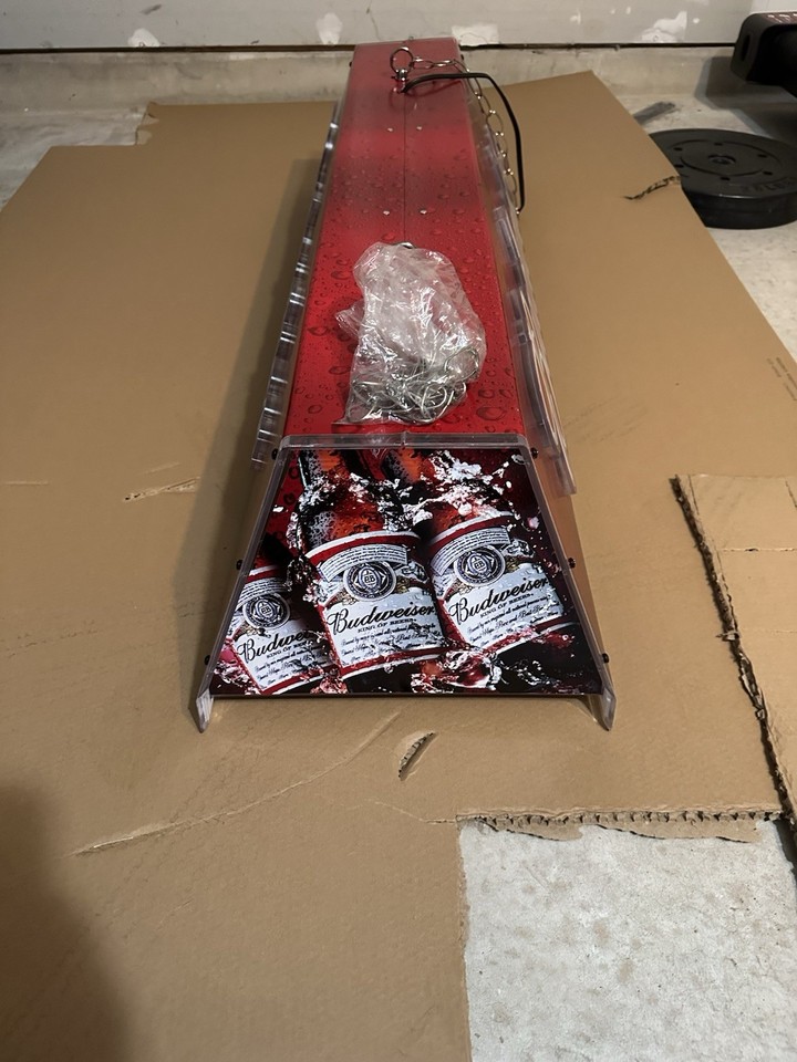 Vintage Budweiser Pool Table Light Bar Anheuser Busch Beer Brand New 40 ...