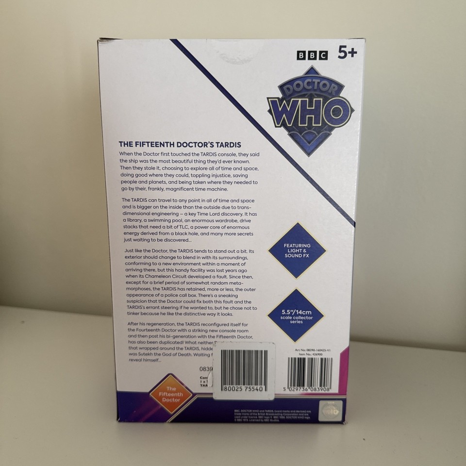 Doctor Who 15th Doctors Tardis NEW SEALED BOX With Lights & SOUND ...