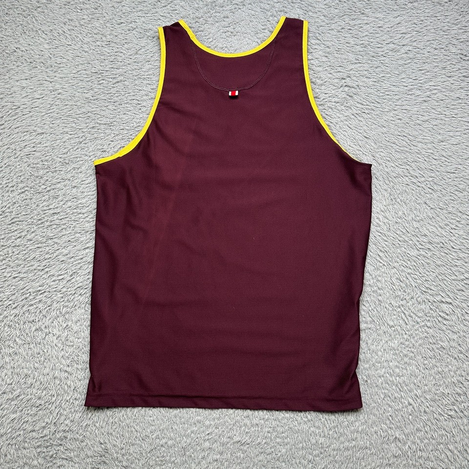 Tracksmith Tank Top Mens L Red/Yellow Singlet Cortlandt Athletic | eBay