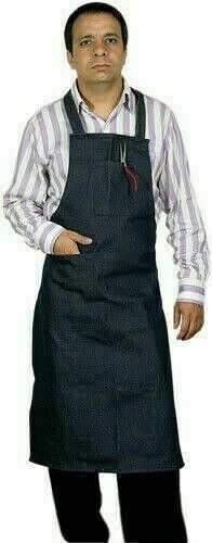 DENIM WORK APRON Watchmaker Jeweller 2 Pockets Tools 25" wide 36" Long ...