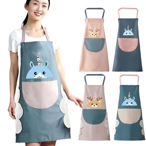 Waterproof Apron Kitchen With Hand Wipe Apron Water & Oil Resistance ...