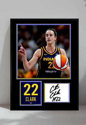CAITLIN CLARK USA Indiana Fever Basketball WNBA Canvas Framed Tribute ...