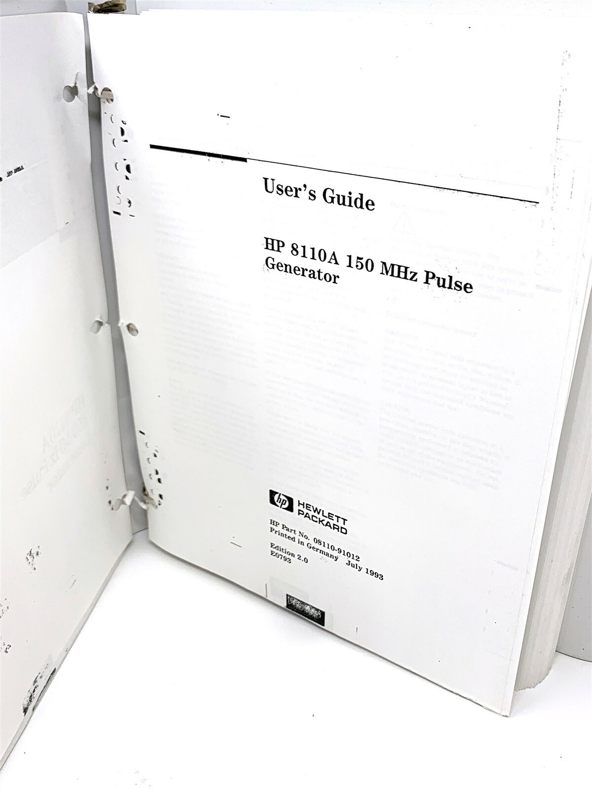 HP 8110A 15MHz PULSE GENERATOR USER'S GUIDE *COPY* | eBay