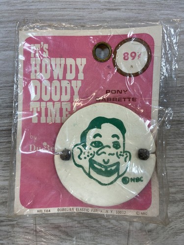 RARE Howdy Doody Time Pony Barrette NBC New In Package Dubelier Elastic ...