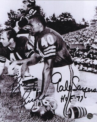 GALE SAYERS & BRIAN PICCOLO - BEARS Autographed Signed 8x10 reprint ...