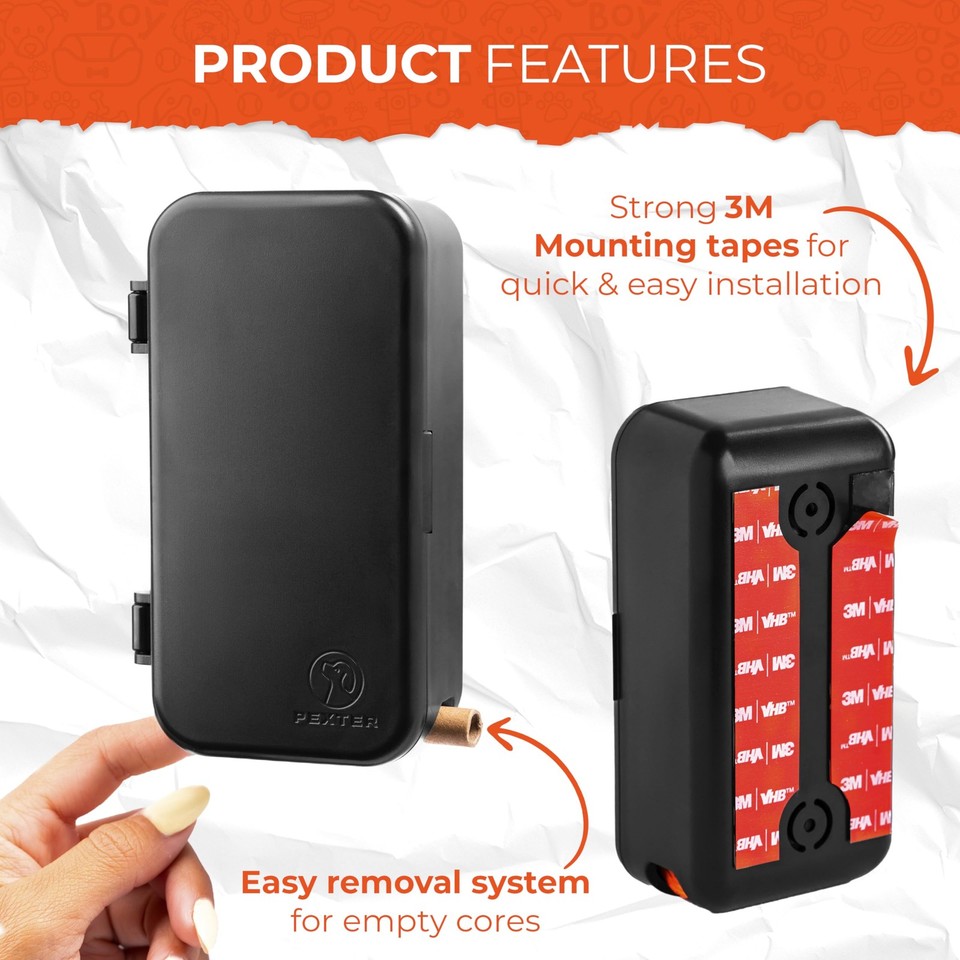 Pexter Dog Poop Bag Dispenser - Outdoor or Indoor Pet Waste Bag ...