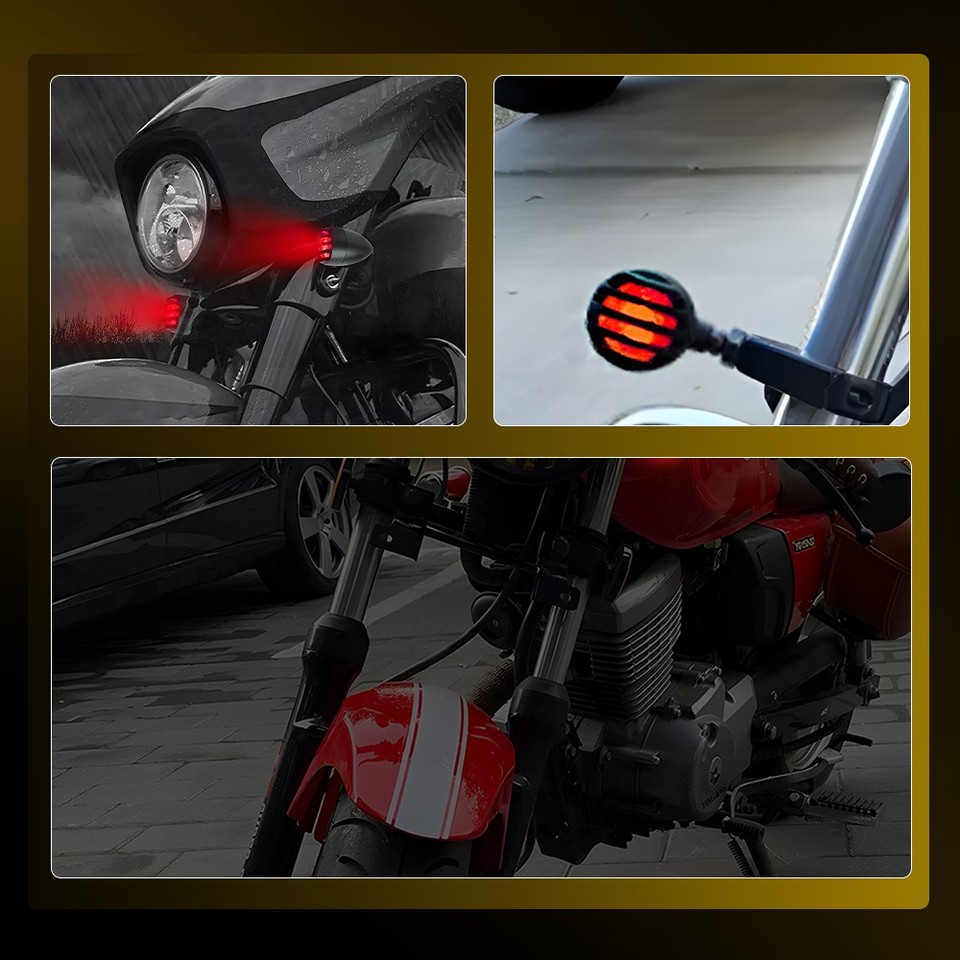 Motorcycle LED Bullet Brake Turn Signal Tail Light For Harley Sportster ...