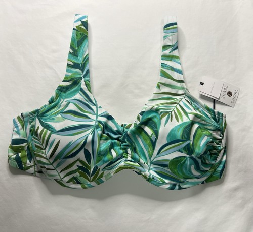 Shade & Shore Womens Tropical Print Bikini Top Size 36DD NEW with tags ...