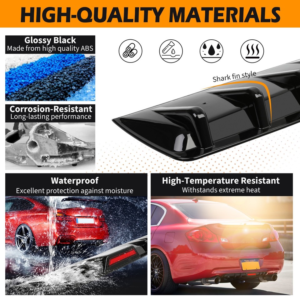 For Infiniti M35 M35h M37 M45 Rear Bumper Diffuser Lip w/ LED Brake ...