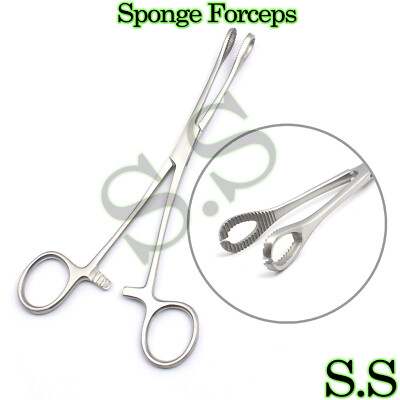 Sponge Forester Forceps 7" inch SLOTTED Body Piercing Instruments | eBay