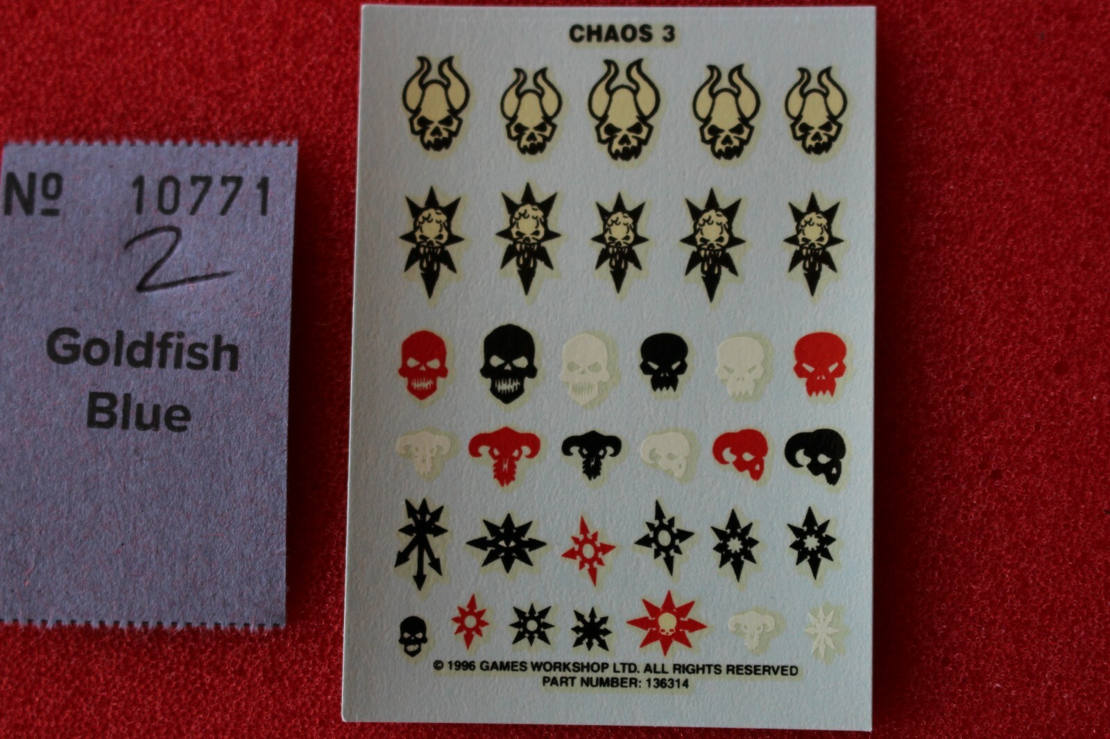 Games Workshop Citadel Warhammer Chaos Undivided Transfers 3 Sheet ...