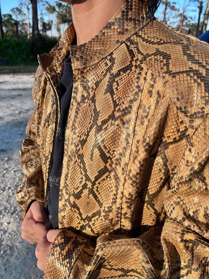 100% Genuine Python Snake Skin Jacket size XL | eBay