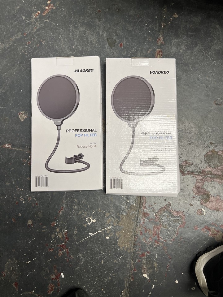 Aokeo 6269 Professional Microphone Pop Filter Mask Shield For Podcasts ...