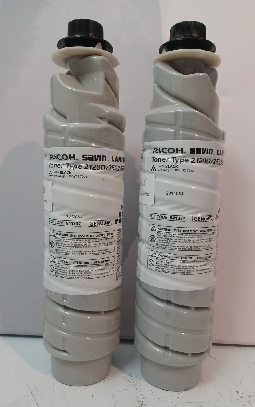 Lot of 5 Ricoh 841337 Black Toner Cartridge Type 2120D / 2522/ 5627 ...