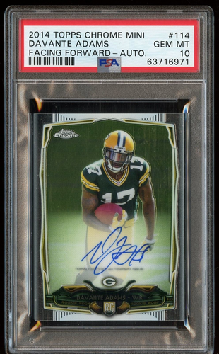 2014 Topps Chrome Mini DAVANTE ADAMS #114 Autograph Auto Rookie Card RC ...