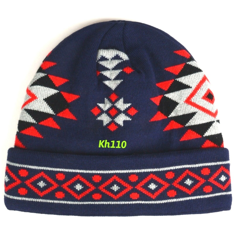 Southwest Native American Indian Navajo Print Knit Cuffed Beanie | eBay