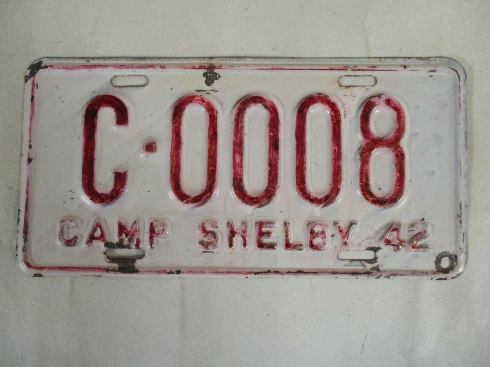 1942 Mississippi CAMP SHELBY License Plate Tag MILITARY | eBay