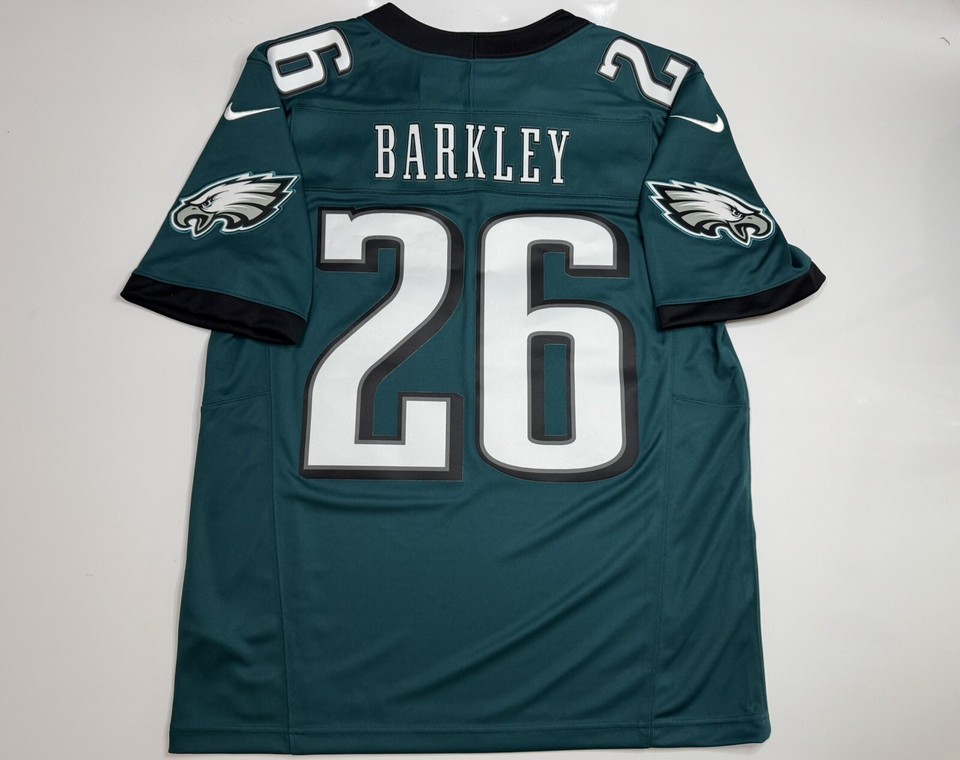 Large Saquon Barkley #26 Vapor FUSE Jersey Super Bowl LIX 59 Eagles ...