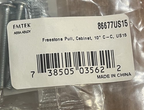 Emtek 86677US15 Freestone 10" Cabinet Pull Urban Modern Collection - Satin Nicke for sale online ...