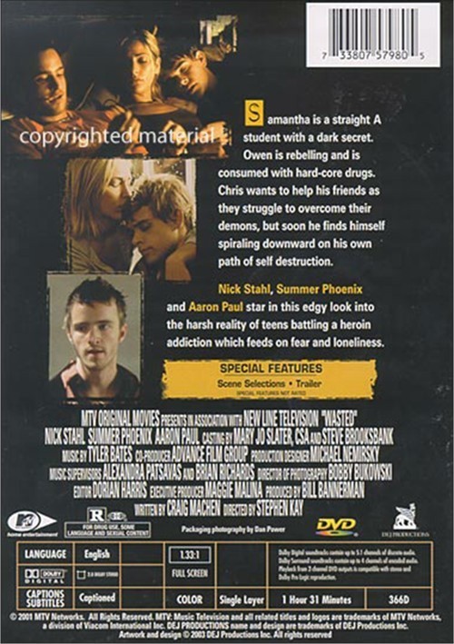 Wasted (DVD, 2004) Aaron Paul, Summer Phoenix, Nick Stahl, "Curiosity ...