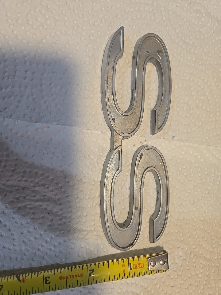 Vintage 1960s CHEVY SS EMBLEM OEM Badge GM Cut Read | eBay