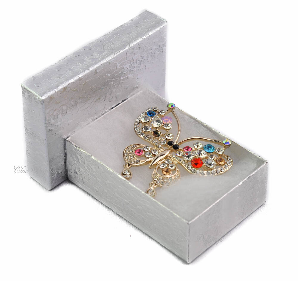 Silver Cotton Filled Gift Boxes Silver Jewelry Gift Box Jewelry 20~50 ...