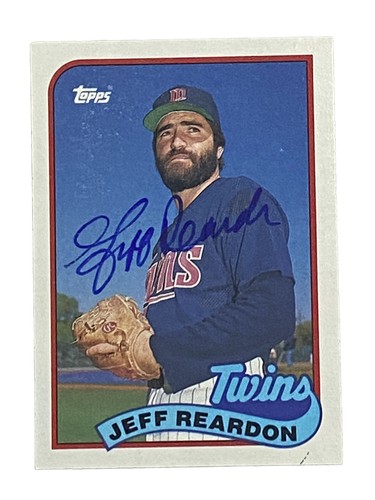 Jeff Reardon Signed 1989 Topps Twins Autographed | eBay