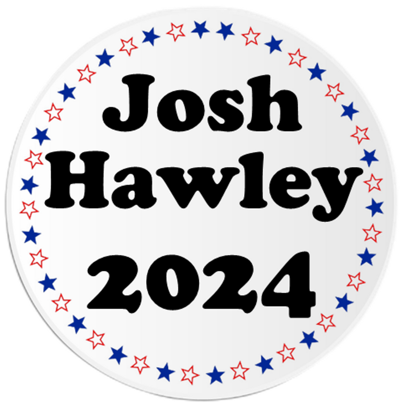 Josh Hawley 2024 - 3 Inch Circle Sticker 3" x 3" - Election Vote | eBay
