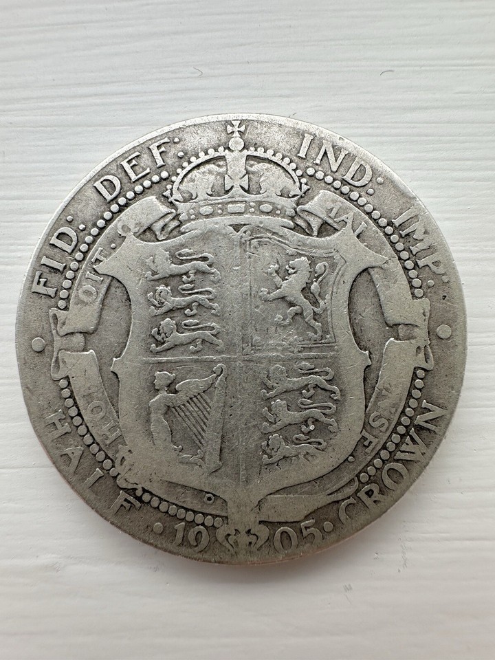1905 Halfcrown RARE- Edward VII British Silver Coin*362 | eBay UK
